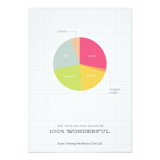 Sale 50% off on Pie Chart Corporate Holiday Cards - LadyPrints