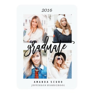 Sale 50% off on Class Of 2016 Framed Photo Graduation Invite - LadyPrints