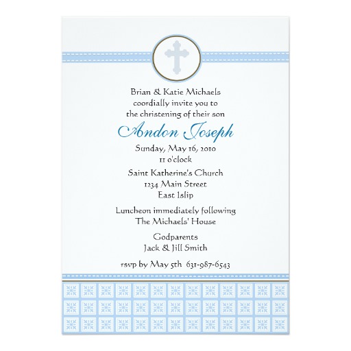 Sale 50% off on Blue Squares Cross Invitation Card - LadyPrints
