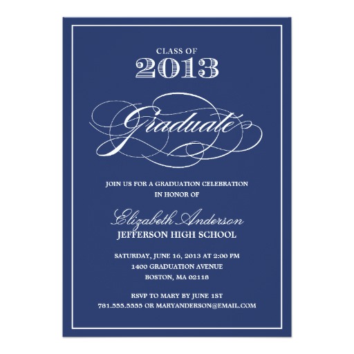 Sale 50% off on Classic Graduation Invitation Card - LadyPrints
