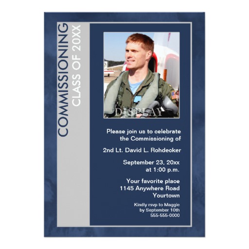 Sale 50% off on Commissioning Class Of Photo Invitation (Blue ...