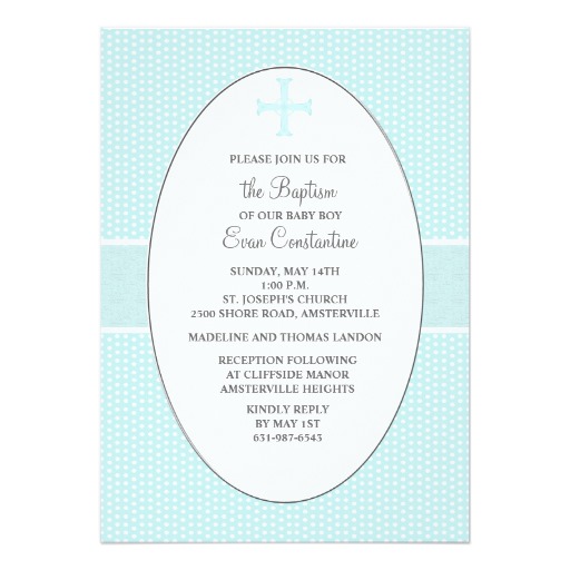 Sale 50% off on Cross In Oval Frame - Blue Religious Invitation Card ...