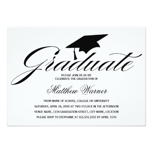 Sale 50% off on Elegant Graduation Cap Invitation Card - LadyPrints