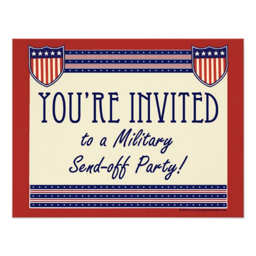 Sale 50% off on Military Send-Off Party Invitation Card - LadyPrints