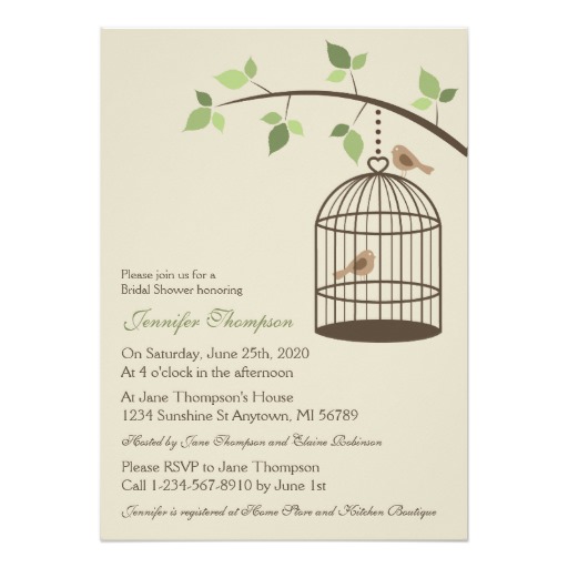 Sale 50% off on Summer Bird Cage Invitation Card - LadyPrints