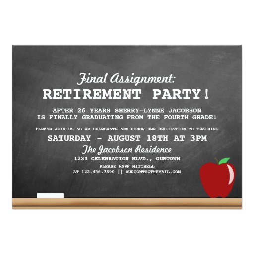 Sale 50% off on Teacher Retirement Party Invitation Card - LadyPrints