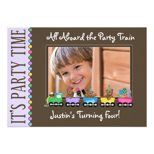 Sale 50% Off | Train Kid'S Birthday Party Invitation Card - LadyPrints