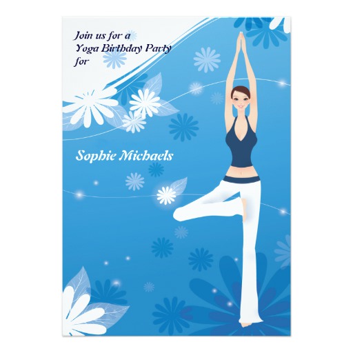 Sale 50% off on Tree Pose Yoga Party Invitation Card - LadyPrints