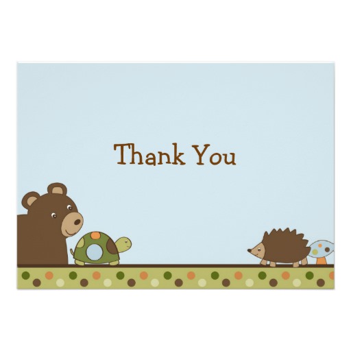 Sale 50% off on Woodland Forest Animal Flat Thank You Note Cards ...