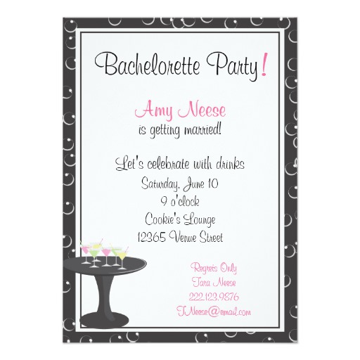 Sale 50% off on Cocktails & Bubbles Bachelorette Party Card - LadyPrints