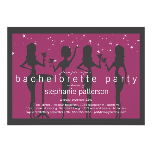 Sale 50% off on Modern Party Girls Cocktail Bachelorette Party Card ...