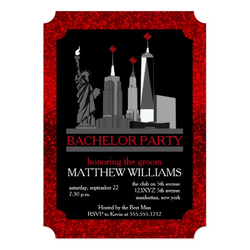 Sale 50% off on New York City Skyline Bachelor Party Card - LadyPrints
