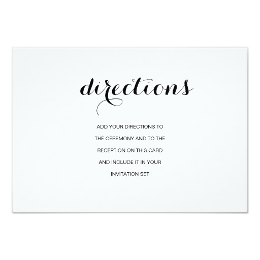 Sale 50% off on Simple Elegant Modern Wedding Directions Card - LadyPrints
