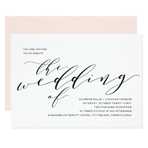 Sale 50% off on Simple Romance Calligraphy Wedding Invitation - LadyPrints