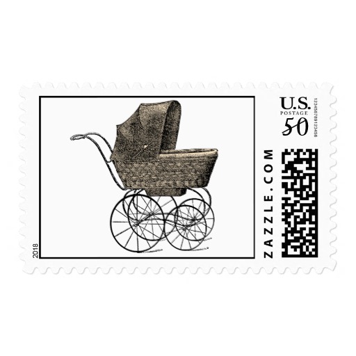 Sale 50% Off | Vintage Baby Carriage postage stamp - LadyPrints