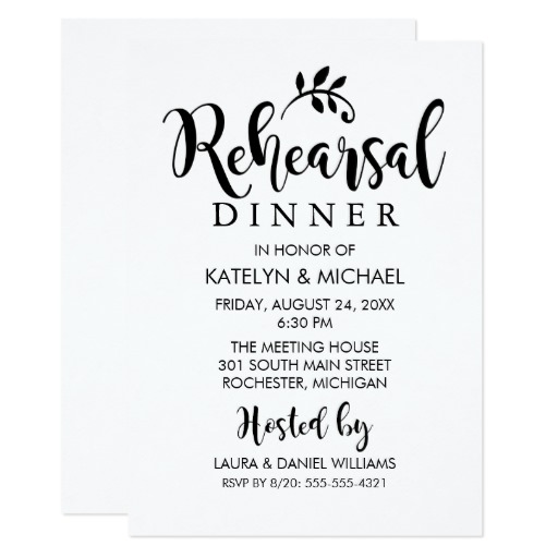 Sale 50% off on Wedding Rehearsal Dinner Invitation | Black Script ...