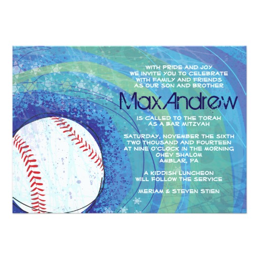 Sale 50% off on BASEBALL CRAZE Bar Bat Mitzvah Invitation - LadyPrints