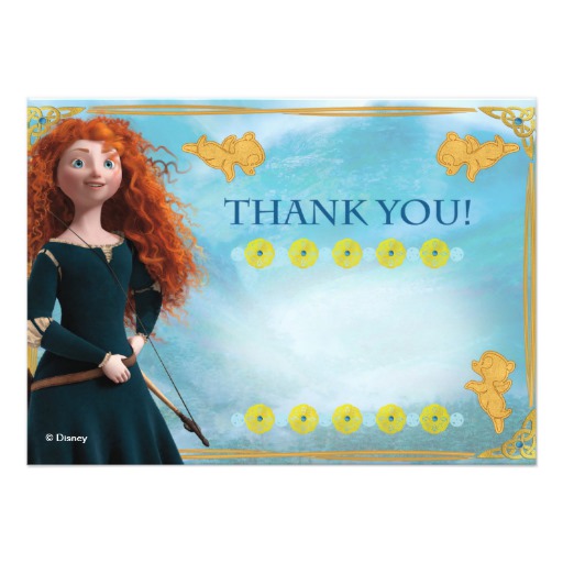 Sale 50% off on Brave Merida | Birthday Thank You Card - LadyPrints