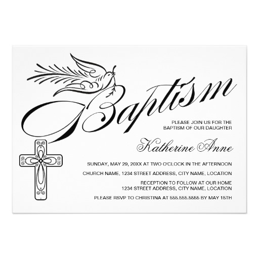 Black And White Baptism Cross