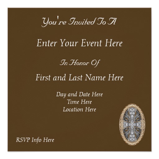 Sale 50% off on Elegant Christian Cross Party Invitation - LadyPrints