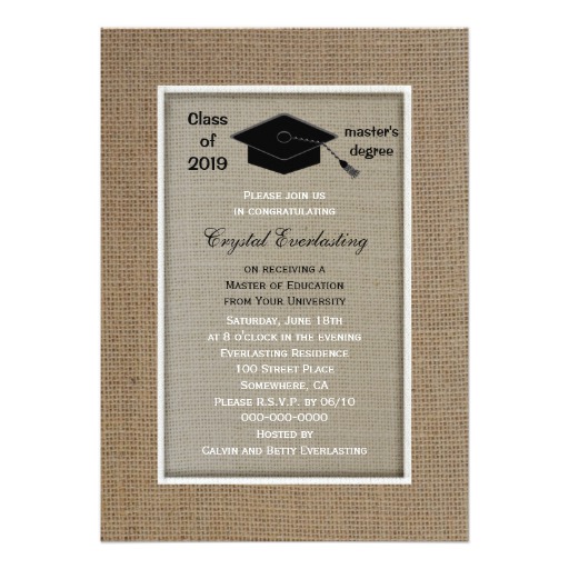 Sale 50% off on Masters Degree Graduation Invitation - LadyPrints